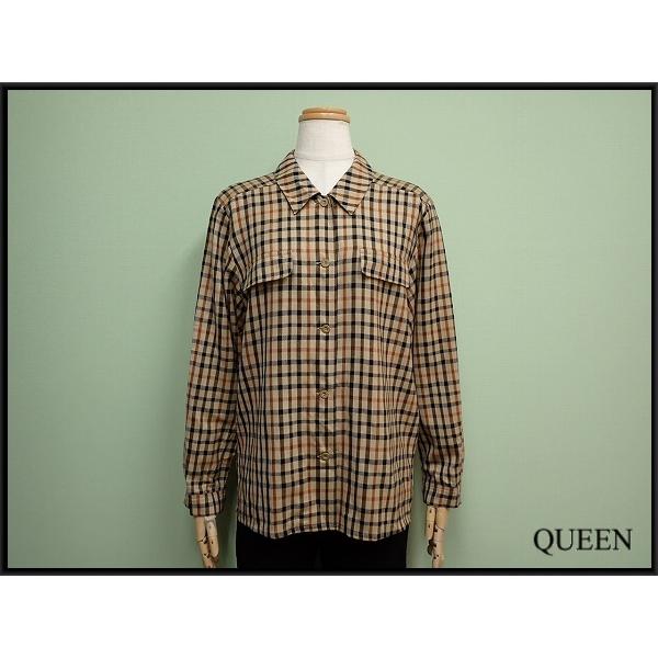 DAKS 送料無料 ブラウス・9R ダックス/チェック柄/長袖/レディース/25*3*3-22 : QUEEN ヤフーショッピング店 - 通販 - Yahoo!ショッピング
