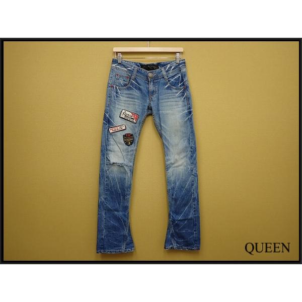 RED PEPPER REDPEPPER ワッペンデザイン ブーツカットジーンズ・26 レッドペッパー/ユーズド加工/デニムパンツ/レディース/25*4*1-29 : QUEEN ヤフー ...