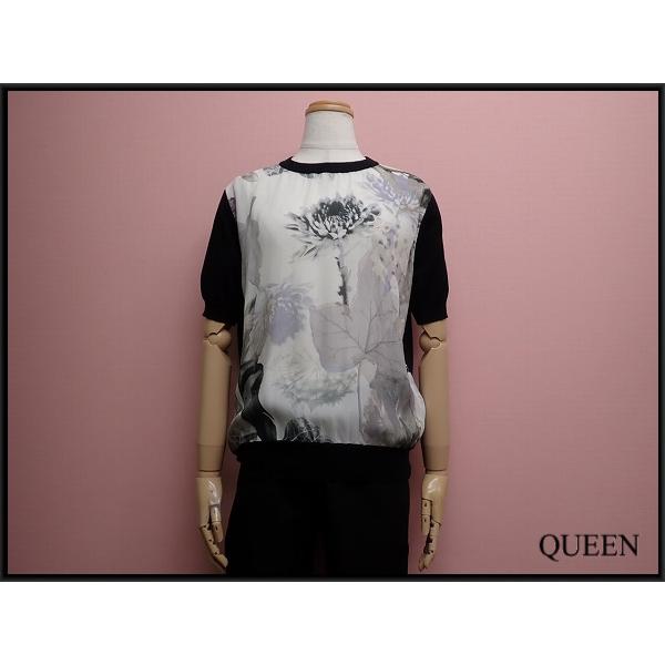 DAKS 半袖ニット・10 ダックス/伊製/フラワー/花柄/レディース/@B1/25*4*2-2 : QUEEN ヤフーショッピング店 - 通販 - Yahoo!ショッピング