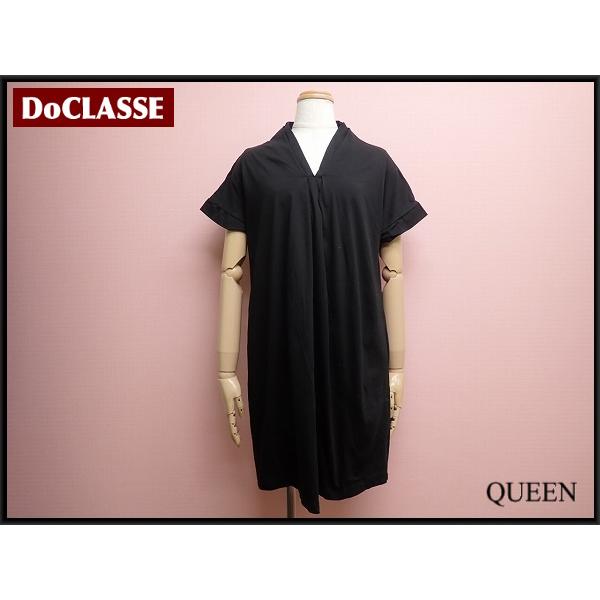 ドゥクラッセ DoCLASSE ワンピース・M ドゥクラッセ/Vネック/タック/黒/23*4*5-29 : QUEEN ヤフーショッピング店 - 通販 - Yahoo!ショッピング