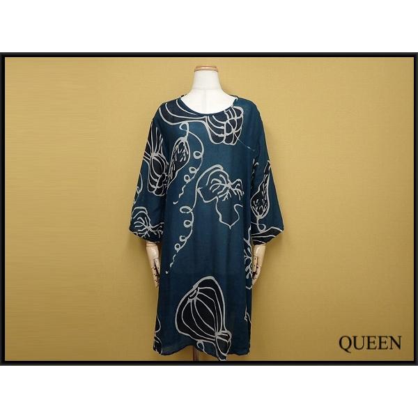 瑠璃の路 コットンワンピース・M〜L インド製/和柄/染め柄/レディース/@A1/24*8*1-4 : QUEEN ヤフーショッピング店 - 通販 - Yahoo!ショッピング