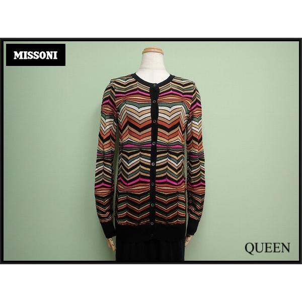 MISSONI ニットカーディガン・42 ミッソーニ/イタリア製/ウール混/@A1/23*4*3-28 : QUEEN ヤフーショッピング店 - 通販 - Yahoo!ショッピング
