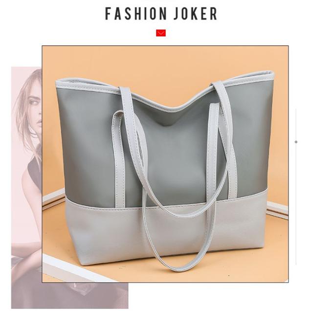 トートバッグ レディース ハンドバッグ ファスナー付き かばん キャンバス PU A4 カバン 大容量 無地 肩がけバッグ 通勤 通学 出張 旅行 出かけ 撥水 : aa24003 ...