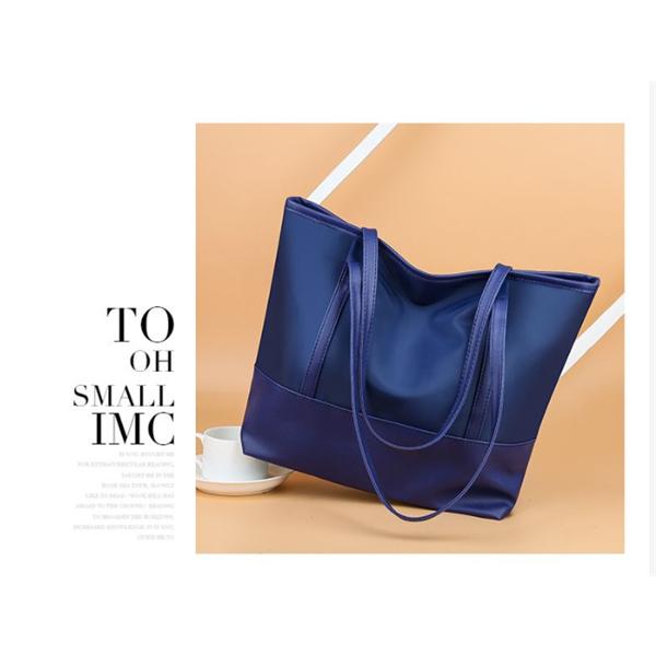 トートバッグ レディース ハンドバッグ ファスナー付き かばん キャンバス PU A4 カバン 大容量 無地 肩がけバッグ 通勤 通学 出張 旅行 出かけ 撥水 : aa24003 ...