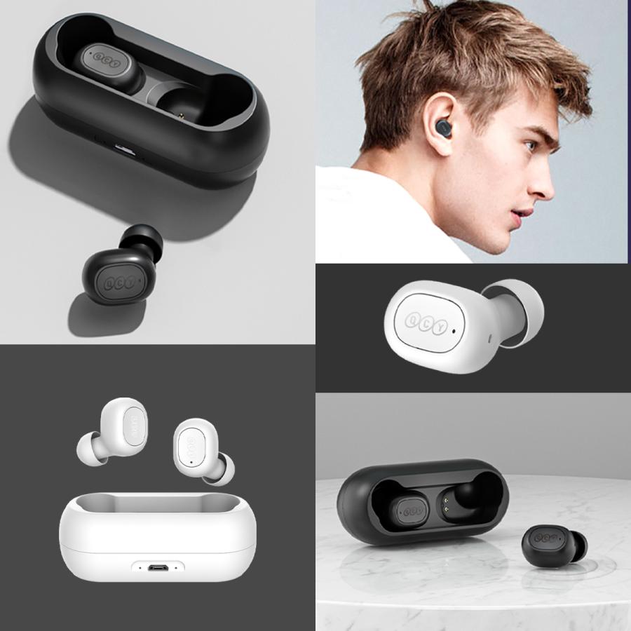 ワイヤレスイヤホン Bluetooth 5.3 iPhone 両耳 片耳 超軽量 ENC 通話 マイク ノイズキャンセリング 高音質 重低音 防水 スポーツ 物理ボタン QCY T1CPro ...