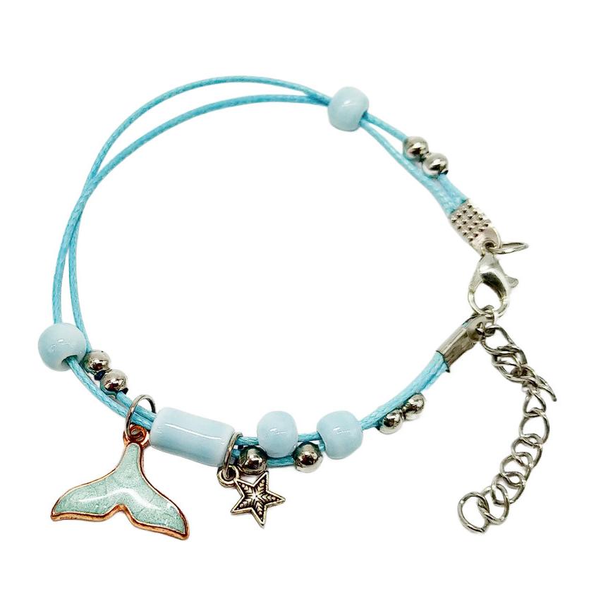 クジラ の しっぽ ブレスレット ブルー AUULLA 241268 : ケスケスモペット - 通販 - Yahoo!ショッピング