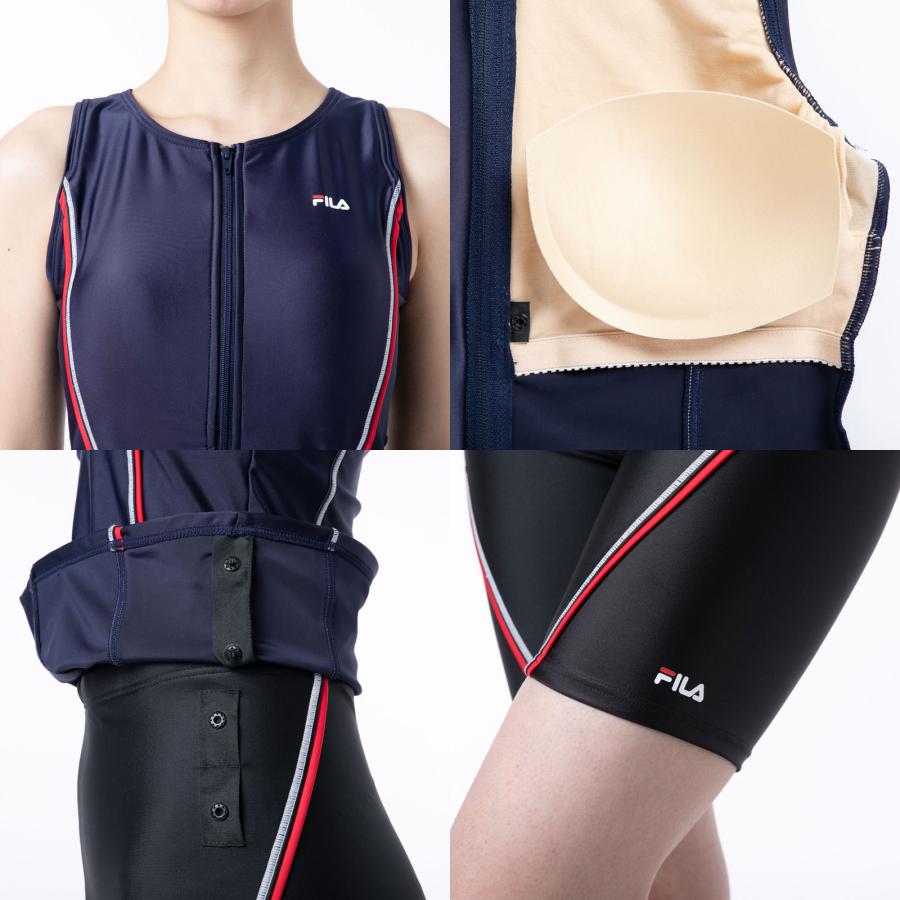 FILA（フィラ） レディース フィットネス 水着 ウェア 2点セット めくれ防止 319204 319-204 セパレート 体型カバー ...
