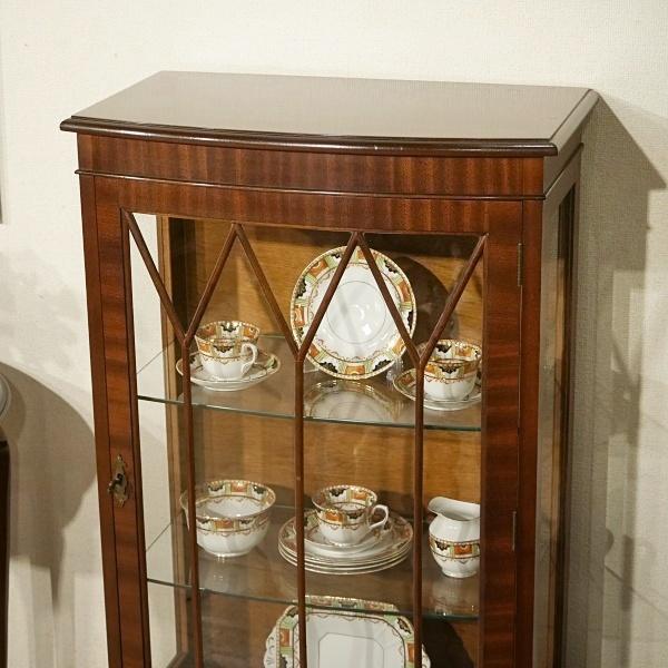 英国イギリスヴィンテージ家具 ディスプレイキャビネット ボウフロント 猫脚 ショーケース B353 : Q S ANTIQUES - 通販 - Yahoo!ショッピング
