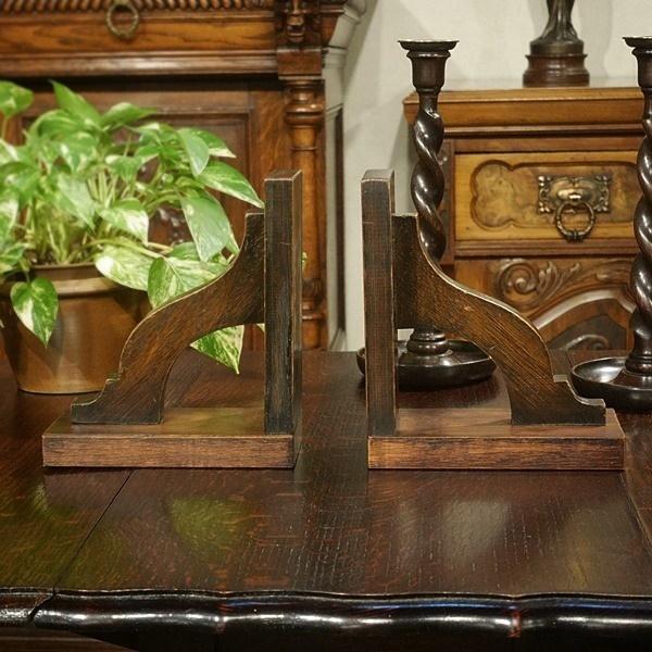英国イギリスアンティーク ブックエンド ブックスタンド Bookend 本立て オーク材 S083 : Q S ANTIQUES - 通販 - Yahoo!ショッピング