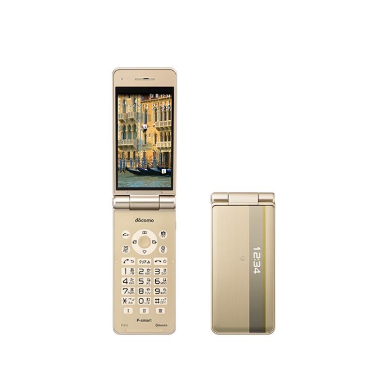 「新品 未使用 白ロム」利用制限〇 docomo P-smart ケータイ P-01J Gold ゴールド [折りたたみ][ガラケー][携帯 ...