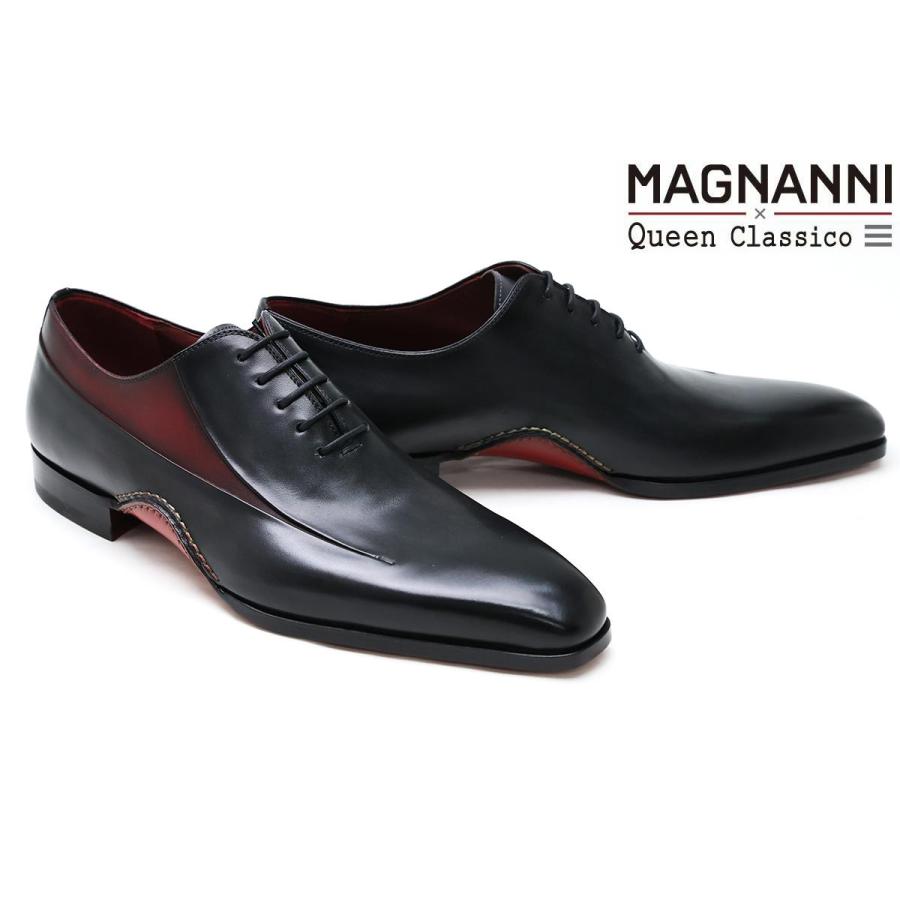 MAGNANNI クインクラシコ限定モデル マグナーニ メンズ ホールカット 本革 スペイン製 グリスレッド ブラック 25219 ...