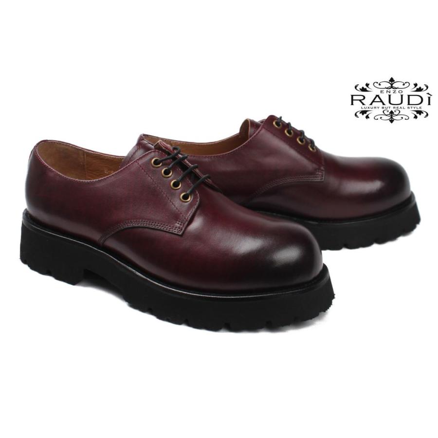 RAUDI（ラウディ） メンズ カジュアルシューズ タンクソールプレーン ワイン RAUDi 44101i wi : Queen ...