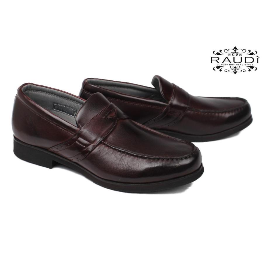 RAUDI ラウディ メンズ カジュアルシューズ コインローファー ワイン RAUDi 44108i wi : Queen Classico ...
