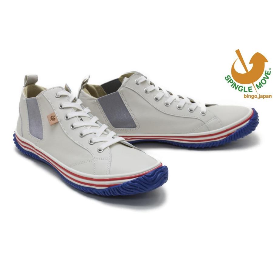[サイズ交換片道無料]スピングルムーブ レディース メンズ スニーカー カンガルーレザー トリコロール サイドゴア ハイカット SPM-442 ...