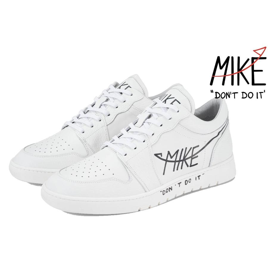 MIKE DON'T DO IT レザースニーカー ローカット 白 ホワイト イタリア製 mike01-001 : mike01-001i ...