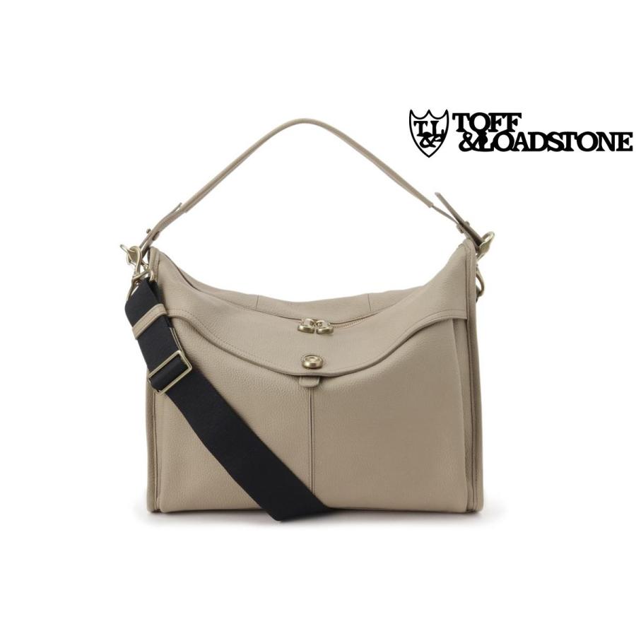 TOFF&LOADSTONE（トフアンドロードストーン） トフ＆ロードストーン バッグ ブラスボタン 2WAY ショルダー (L) トープ 国産(日本製) TOFF & LOADSTONE ...