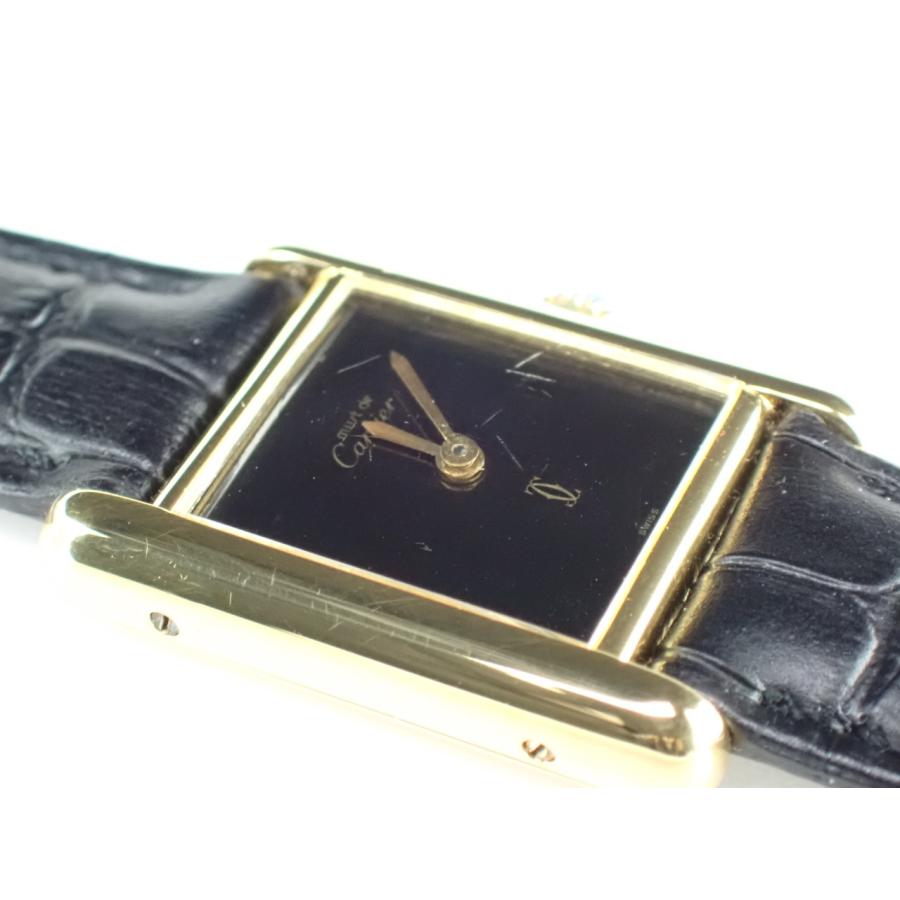 Cartier カルティエ マストタンク SM オニキス文字盤 手巻き Cartier カルティエ マストタンク SM オニキス文字盤 手巻き