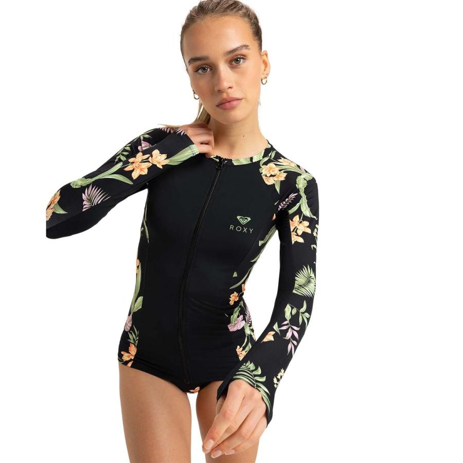 ROXY 【15日-18日はボーナスストア+10％】ROXY ロキシー LS ZIP LYCRA ジップ ラッシュ ラッシュガード サーフィン ...