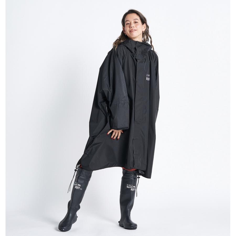 ROXY 【22日-23日＆25日はボーナスストア+10％】Roxy ロキシー KIU x RAIN PONCHO BLK レディース ...