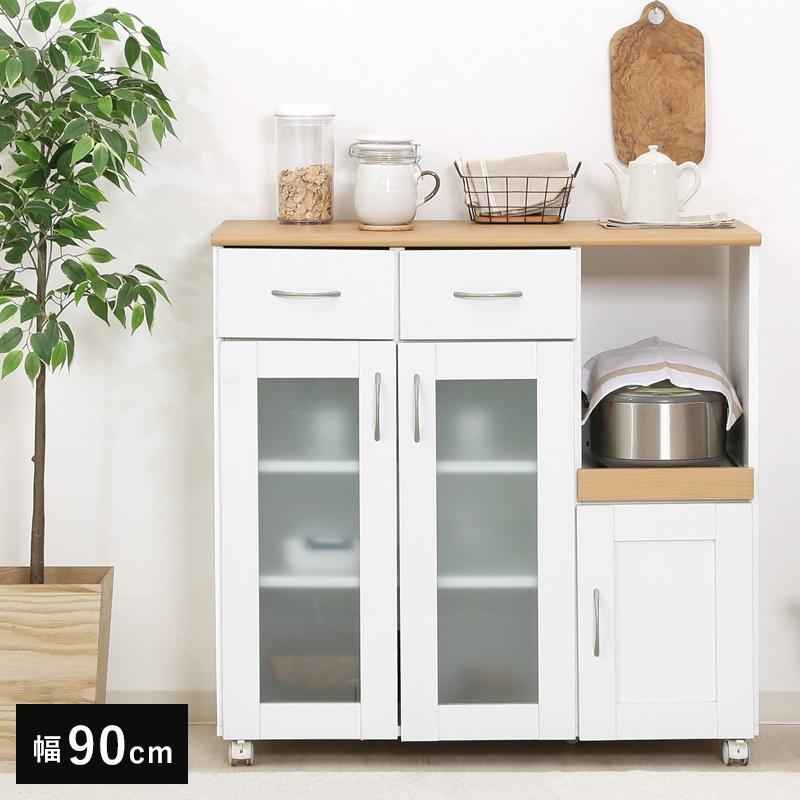 キッチンカウンター カウンターワゴン 食器棚 : QUOLI - 通販 - Yahoo!ショッピング