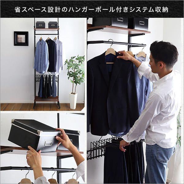 ハンガーラック 突っ張り スリム 省スペース 幅60 頑丈 棚付き 丈夫 収納 調節 スチール 間仕切り おしゃれ 洋服掛け 薄型 つっぱり リビング 高い 室内 :SZIO-AW303 ...