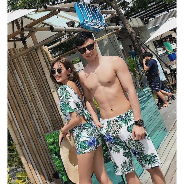 ペア水着 ペアルック ビキニ タンキニ パンツ カップル ペア 水着 4点セット セパレート セットアップ サーフパン : R-acc - 通販 - Yahoo!ショッピング