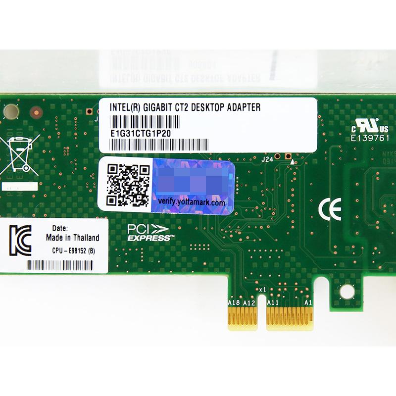 E1G31CTG1P20 Intel Corporation Gigabit CT2 Desktop Adapter PCI Express ...