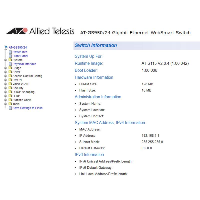 AT-GS950/24 Allied Telesis ギガビットイーサネット スマートスイッチ 24ポート AT-S115 V2.0.4 初期化済【中古】 :10016477:アールデバイス ...