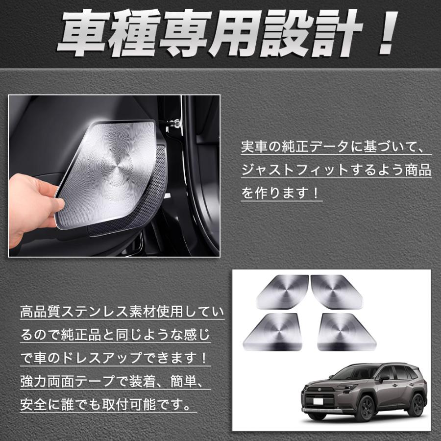 RA222 RAV4 ラブフォー トヨタ 60系 XAN60型 6代目 サイドドア スピーカー カバー プロテクター 内装パーツ カスタム 傷 ...