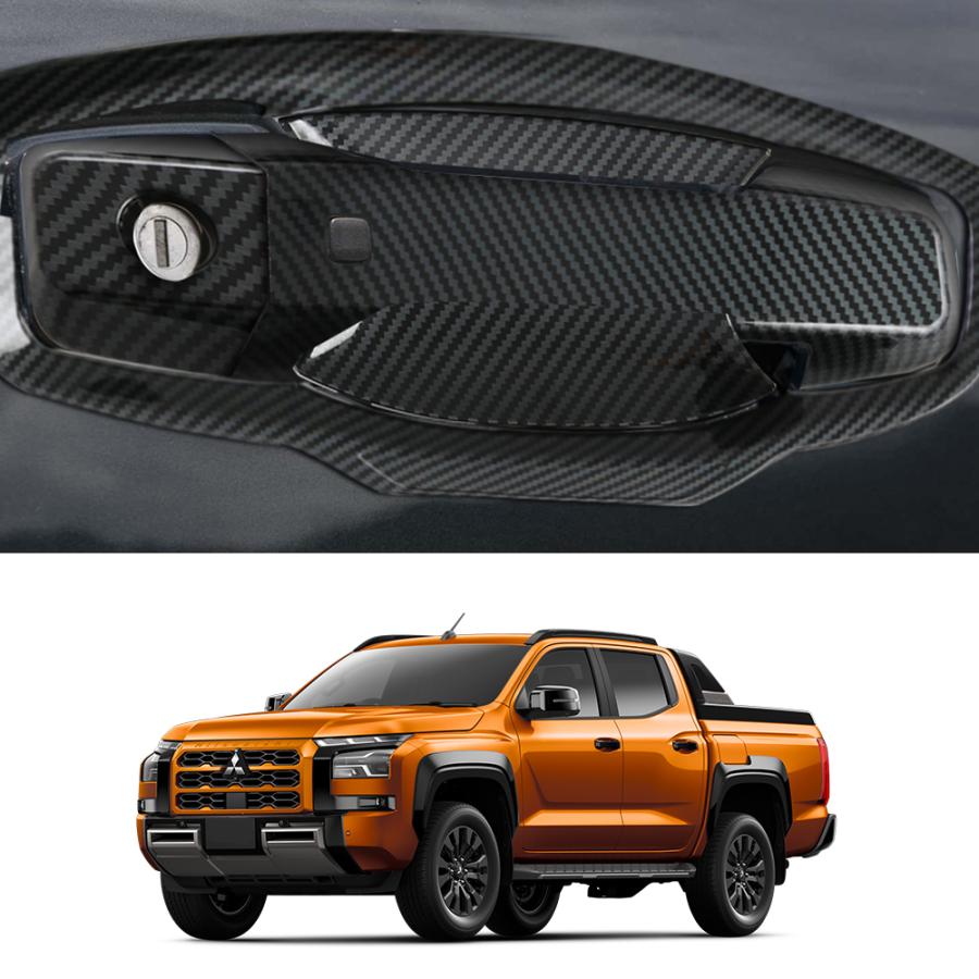 TR004 新型 トライトン GLS GSR アクセサリー ドアハンドルプロテクター ドアハンドルカバー エアロパーツ カスタムパーツ 16P ...