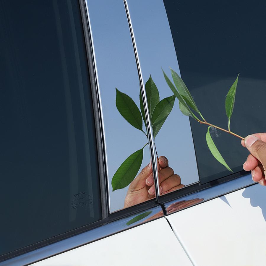 XT276 エクストレイル T33専用 サイド ウィンドウトリム ウィンドウモール ウィンドウガーニッシュ ピラー パーツ アクセサリー カスタム メッキモール 6P : リーディングハイ ...