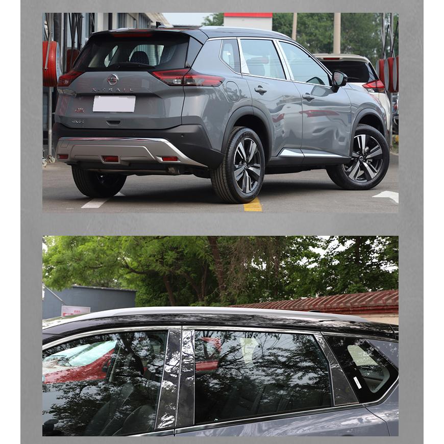 XT276 エクストレイル T33専用 サイド ウィンドウトリム ウィンドウモール ウィンドウガーニッシュ ピラー パーツ アクセサリー カスタム メッキモール 6P : リーディングハイ ...