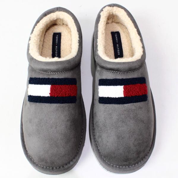 TOMMY HILFIGER トミーヒルフィガースリッパ ユニセックス メンズ レディース ルーム スリッパ ムートン風 冬 暖かい TM ...