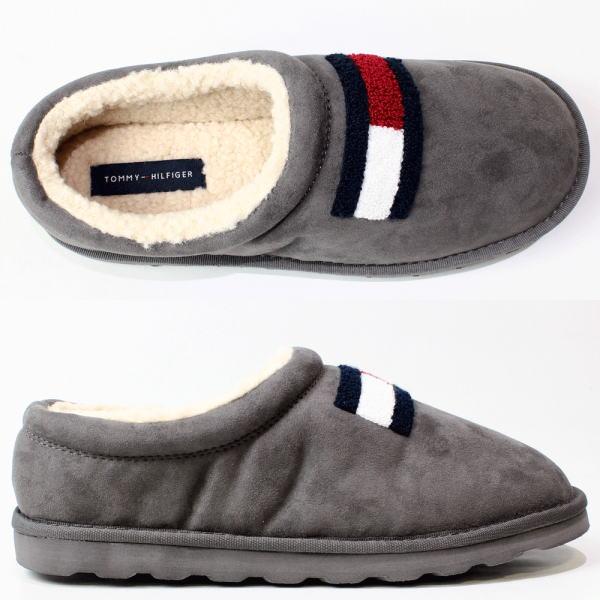 TOMMY HILFIGER トミーヒルフィガースリッパ ユニセックス メンズ レディース ルーム スリッパ ムートン風 冬 暖かい TM ...