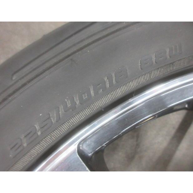 LEONIS weds ポリッシュ？/黒 アルミ 18インチ 18X7J +53 5H PCD114.3・2021年製 225/40R18 DIREZZA タイヤ付 4本 ...