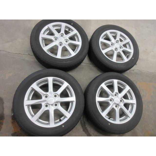 LA100S ムーヴ 純正 アルミ 14インチ 14X4.5J +45・2021年製 155/65R14 ブリヂストン NEXTRY タイヤ付 ...