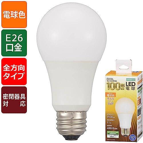 オーム(OHM) 電機 LED電球 E26 100形 100ワット形 100W形 密閉形器具対応 全方向 電球色 5年 LDA11L-G AG5 : アールストリート - 通販 - Yahoo ...