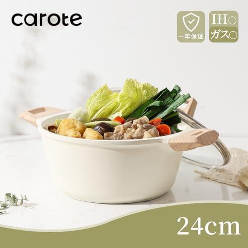 CAROTE カローテ 両手鍋 卓上鍋 24cm IH対応 PFOA PFOS フリー マーブルコーティング くっつきにくく手入れ簡単 煮物 カ : アールストリート - 通販 - Yahoo ...