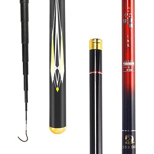 JINKING 渓流竿 ロッド のべ竿 延べ竿 コンパクト 川釣り 竿 仕舞寸法73cm 超硬質高炭素 超軽量 硬調 万能小継 大中小魚万能竿 ...