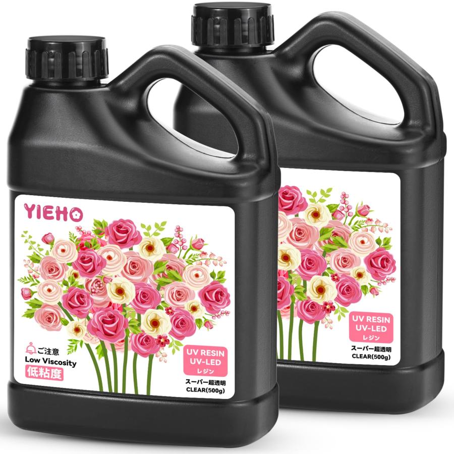 YIEHO UV レジン液1000g 大容量低粘度超透明硬いUV レジン液速ハード レジン初心者向け Resin UV/LED対応DIYハンドメ : アールストリート - 通販 - Yahoo ...