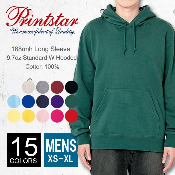 パーカー 無地 メンズ 裏パイル printstar プリントスター 188-nnh xs-xl 9.7oz 厚手 スポーツ ダンス 文化祭 イベント レディース ユニセックス : R ...