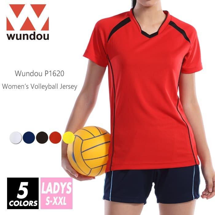 wundou(ウンドウ) バレーボールシャツ 無地 レディース p1620 s-xxl 5色 吸汗速乾 メッシュ バレー スポーツ ゲームシャツ 試合 練習着 : R-STYLE ヤフー店 ...