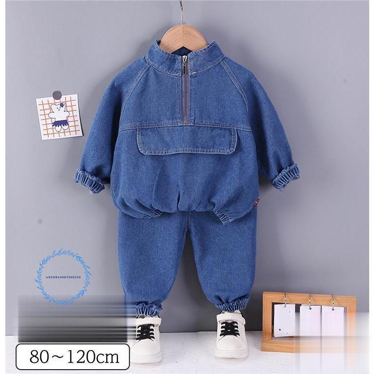 ベビー服 セットアップ 子供服 上下セット デニム 長袖 男の子 女の子 ジュニア 秋 冬 80 90 100 110 120 : fyj-1112-cx-362 : RabbitJapan ...