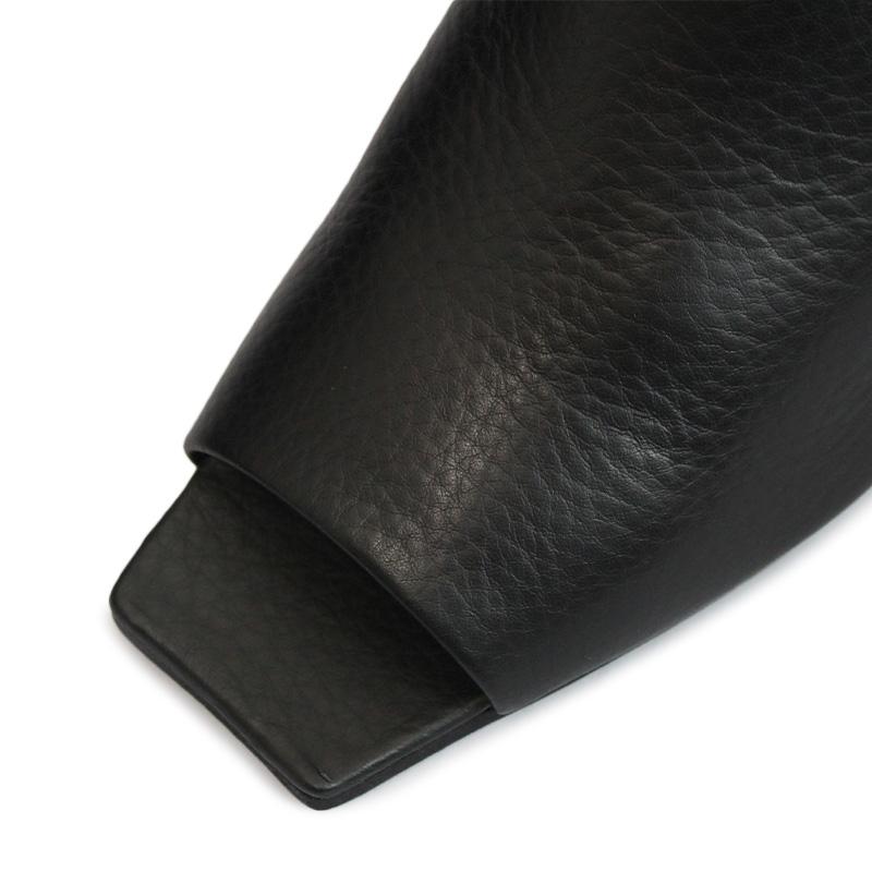 rabokigoshi works ラボキゴシワークス 12774 B ブラック サンダル ストラップ付き 6cmヒール ステア 合成底 ...