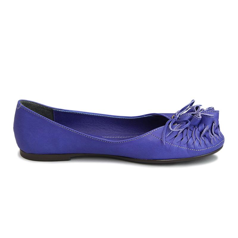 【新商品】SAYA ラボキゴシ サヤ 51237 BLU ブルー フラットシューズ ラウンドトゥ 1cmヒール キップ 合成底 ...