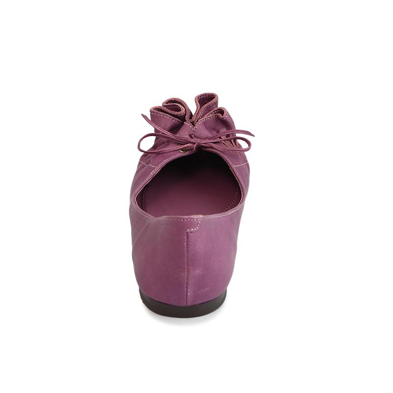 SAYA 【新商品】SAYA ラボキゴシ サヤ 51237 PL パープル フラットシューズ ラウンドトゥ 1cmヒール キップ 合成底 ...