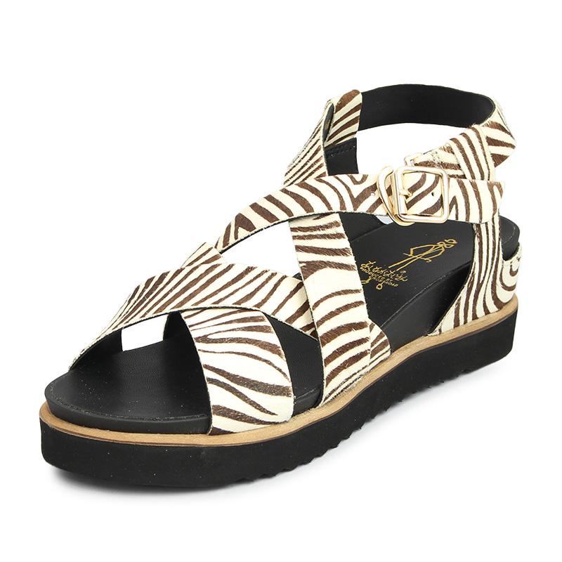 あしながおじさん 2810539 ZB ゼブラ クロスサンダル 5.5cmヒール 牛革 : ラボスター Yahoo!ショップ - 通販 - Yahoo!ショッピング