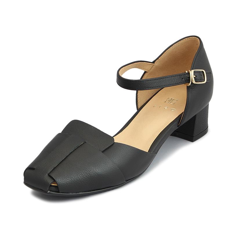 エイゾーコレクション 【新商品】EIZO エイゾー 43383 BL ブラック セパレートパンプス アンクルストラップ 3.5cmヒール ...