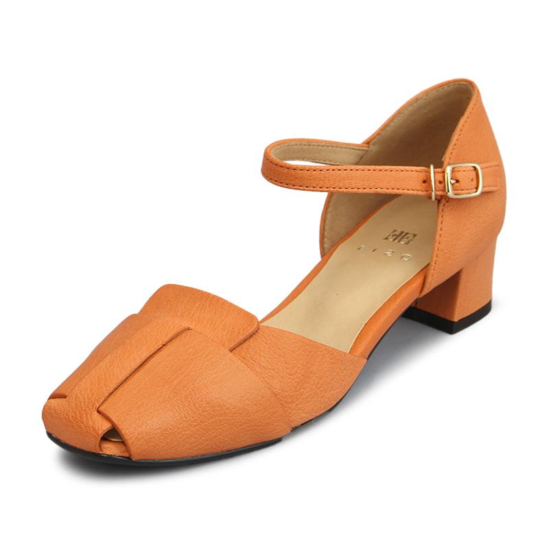 エイゾーコレクション 【新商品】EIZO エイゾー 43383 OR オレンジ セパレートパンプス アンクルストラップ 3.5cmヒール ...