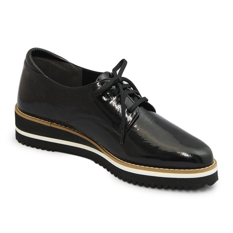 FIZZ REEN フィズリーン 301 BLE ブラックエナメル スニーカー ウェッジソール 3.5cmヒール 3E (20301) : fr20301ble : ラボスター Yahoo ...